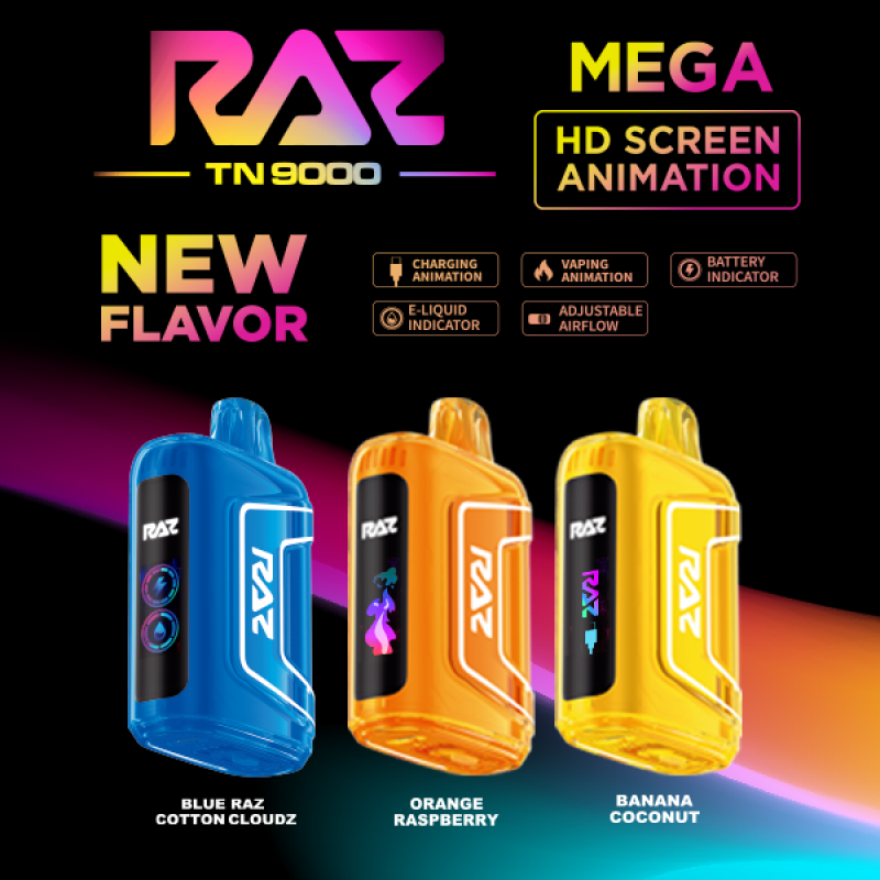 RAZ TN9000 Disposable 5%, raz disposable, raz mega, raz 2